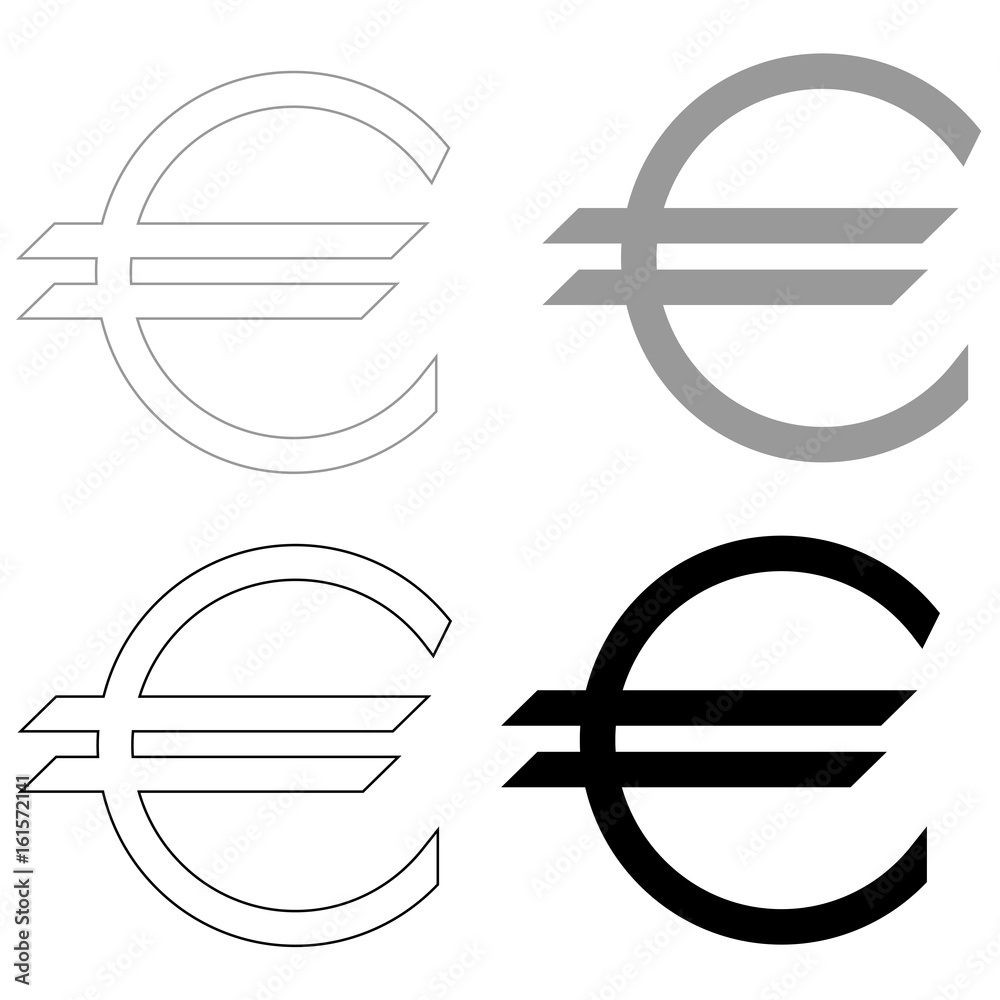 Euro Symbol Black