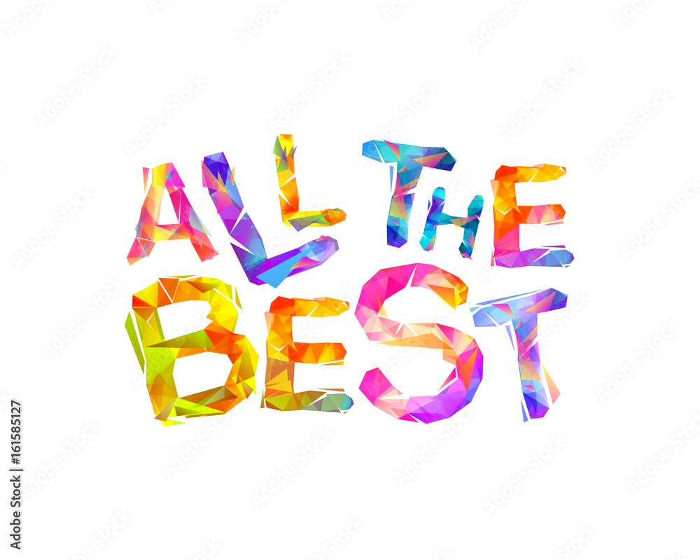 All the best. Vector inscription Stock Vector | Adobe Stock