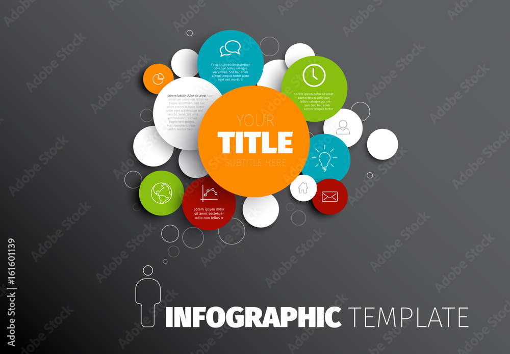 Overlapping Circles Infographic Layout 2 Stock Template | Adobe Stock