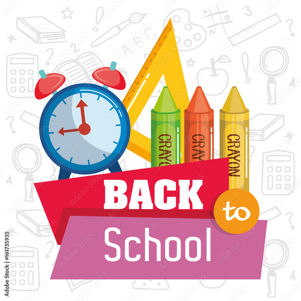 school elements vector illustration Stock Vector | Adobe Stock