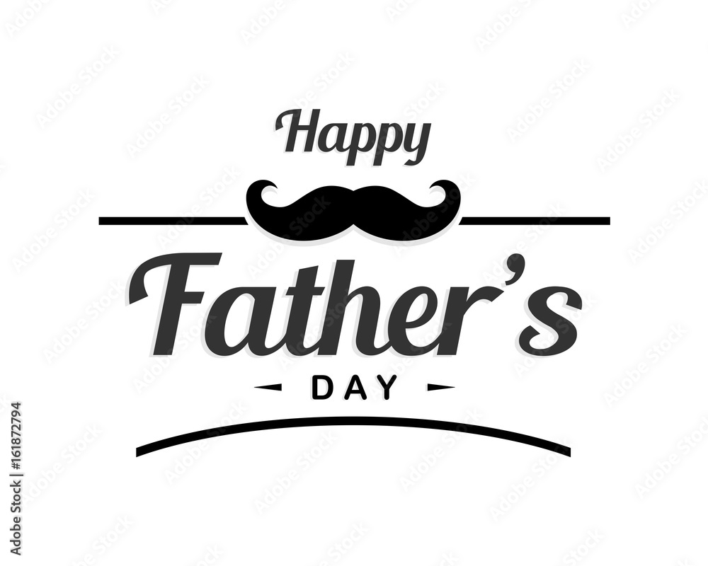 Happy father's day logo design vector Stock Vector | Adobe Stock