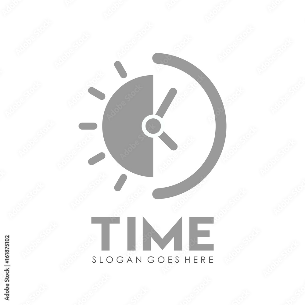 Time and alarm clock logo design vector Stock Vector | Adobe Stock