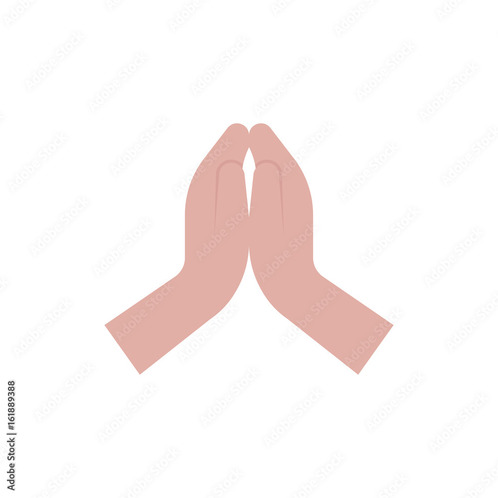 simple praying hands icon Stock Vector | Adobe Stock