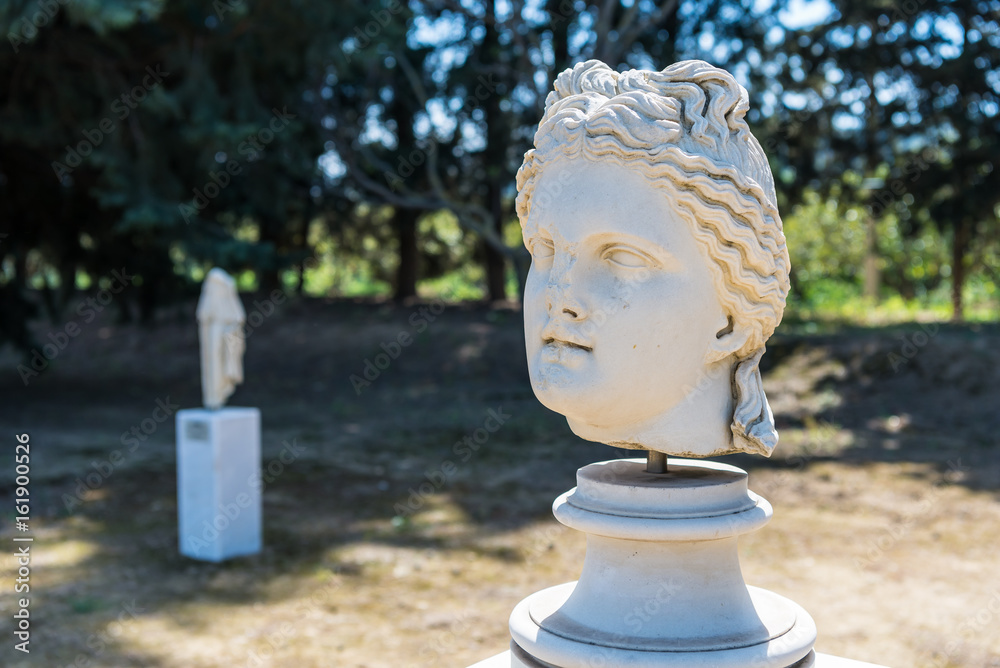 Head of Artemis at Claros, Izmir province, Turkey. Claros, an ancient ...