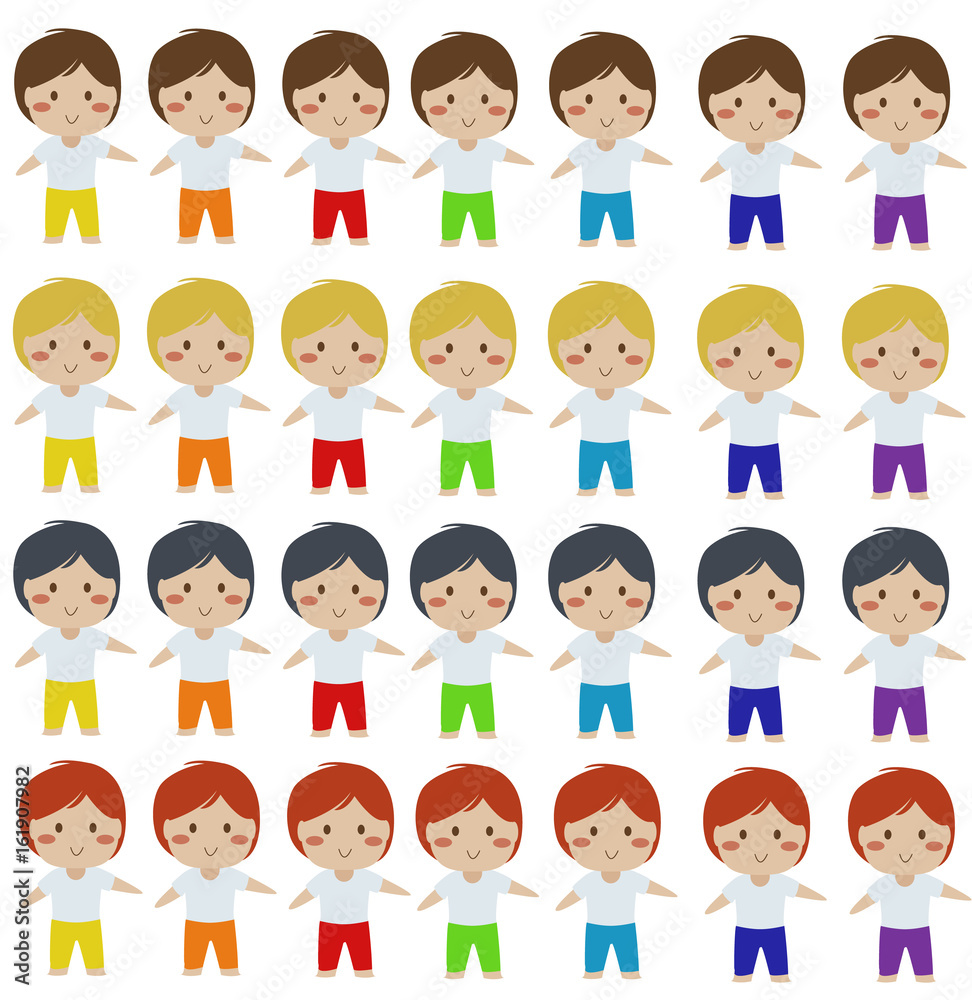 Colorful Children Clipart, Colorful Boy Clipart - Huge Collection Stock ...