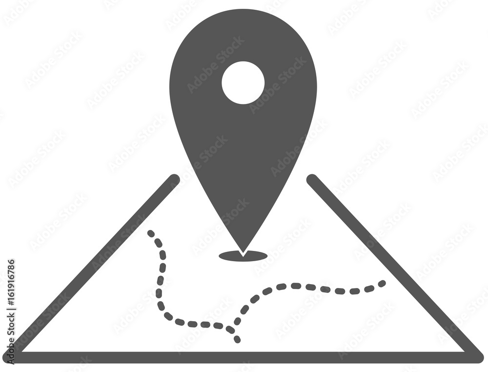 Routenplanung, Vektor Icon Stock-Vektorgrafik | Adobe Stock