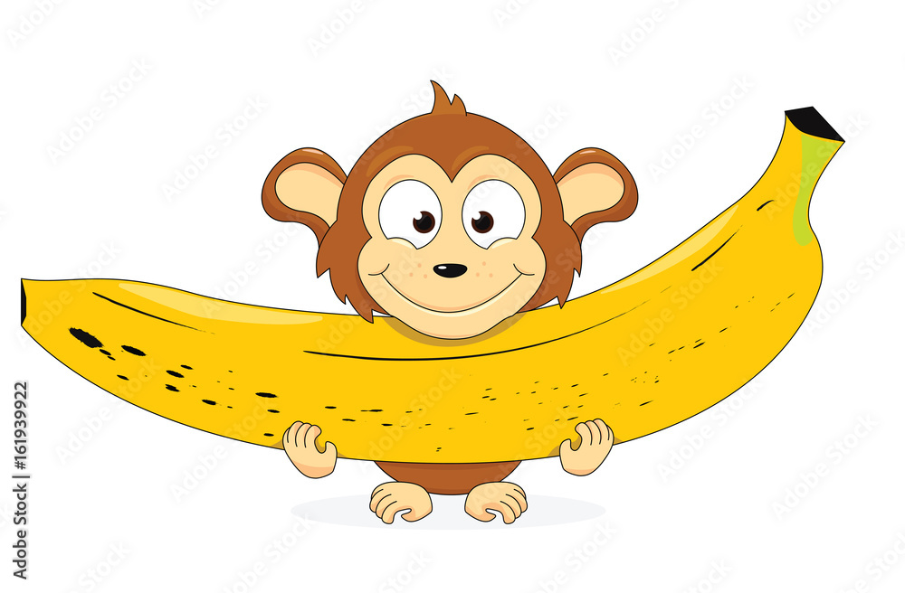 Happy Monkey Stock Vector | Adobe Stock