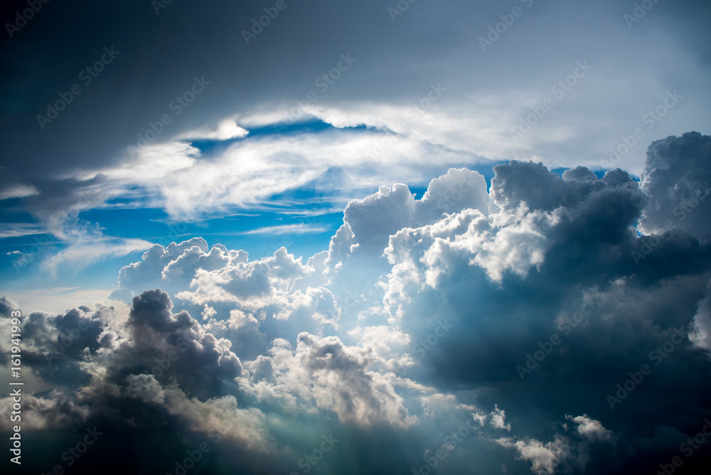 Chaotic Sky Cumulonimbus and towering Cumulus clouds resulting in heavy ...