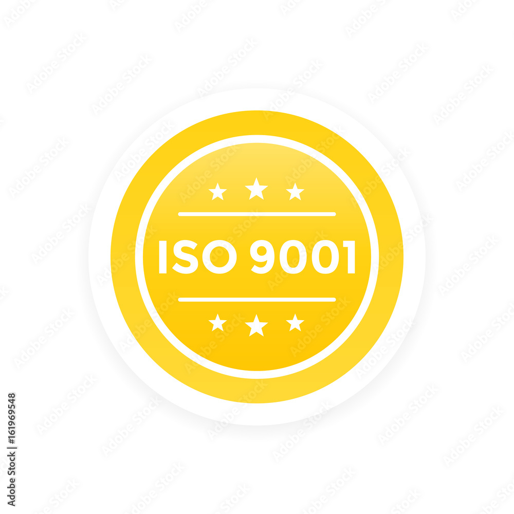 ISO 9001 vector label Stock Vector | Adobe Stock