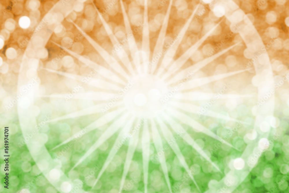 Abstract blur background design of India flag and bokeh for ...