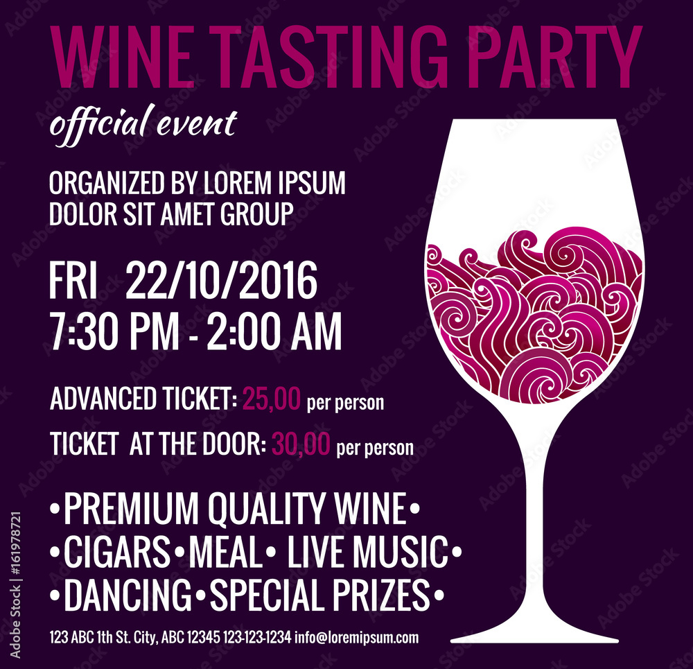 Wine Tasting Event Invitation