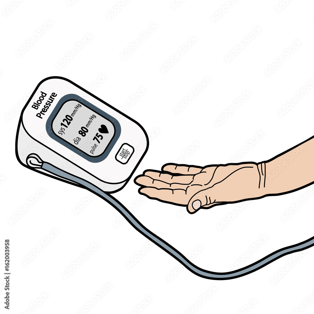 BLOOD PRESSURE illustration vector Stock Vector | Adobe Stock