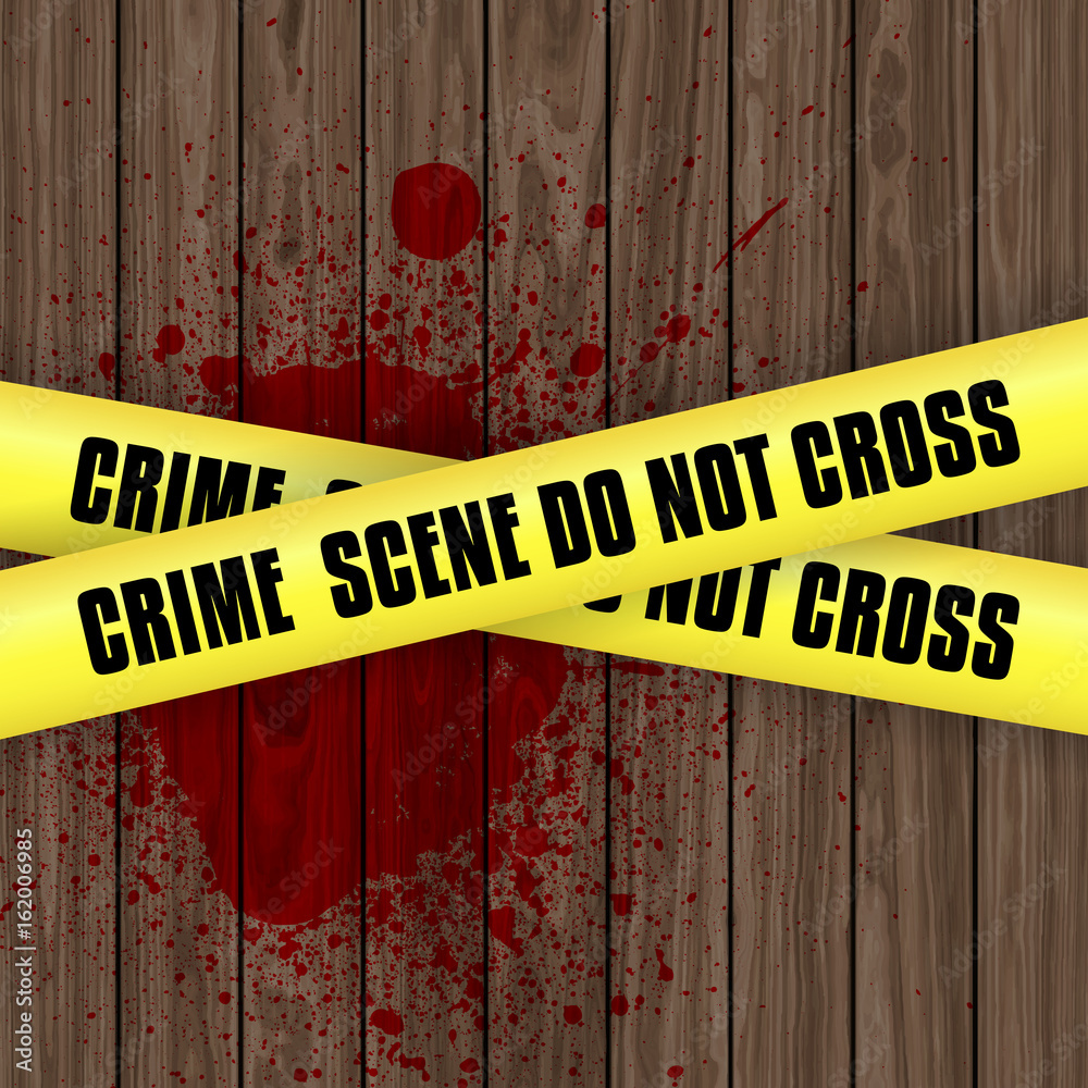 Blood splattered crime scene background Stock Vector | Adobe Stock