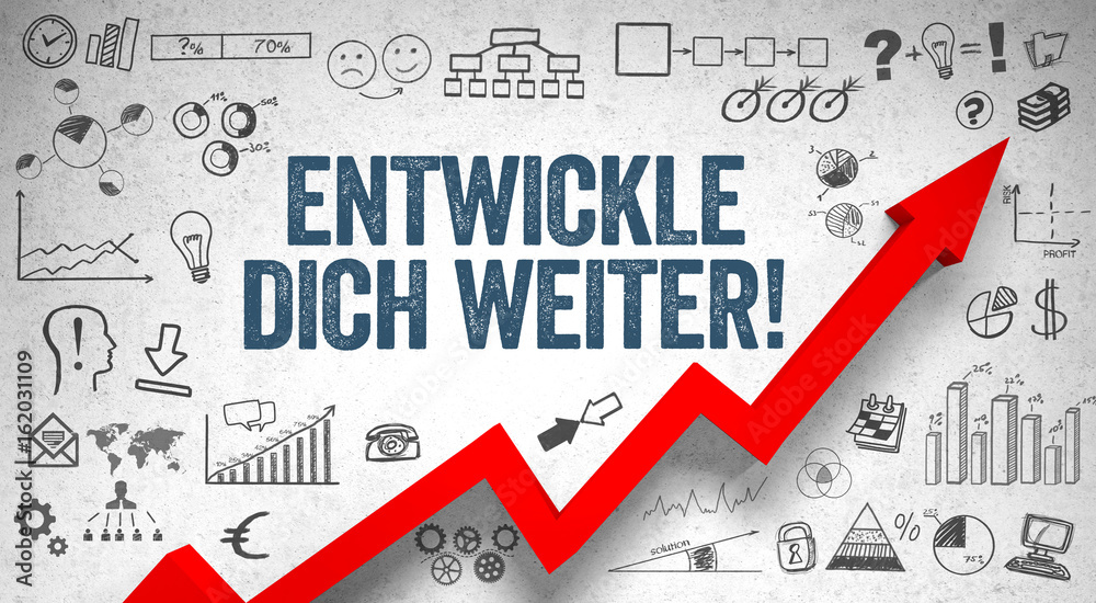 Entwickle Dich weiter! / Wall / Symbols / Arrow Stock Illustration ...