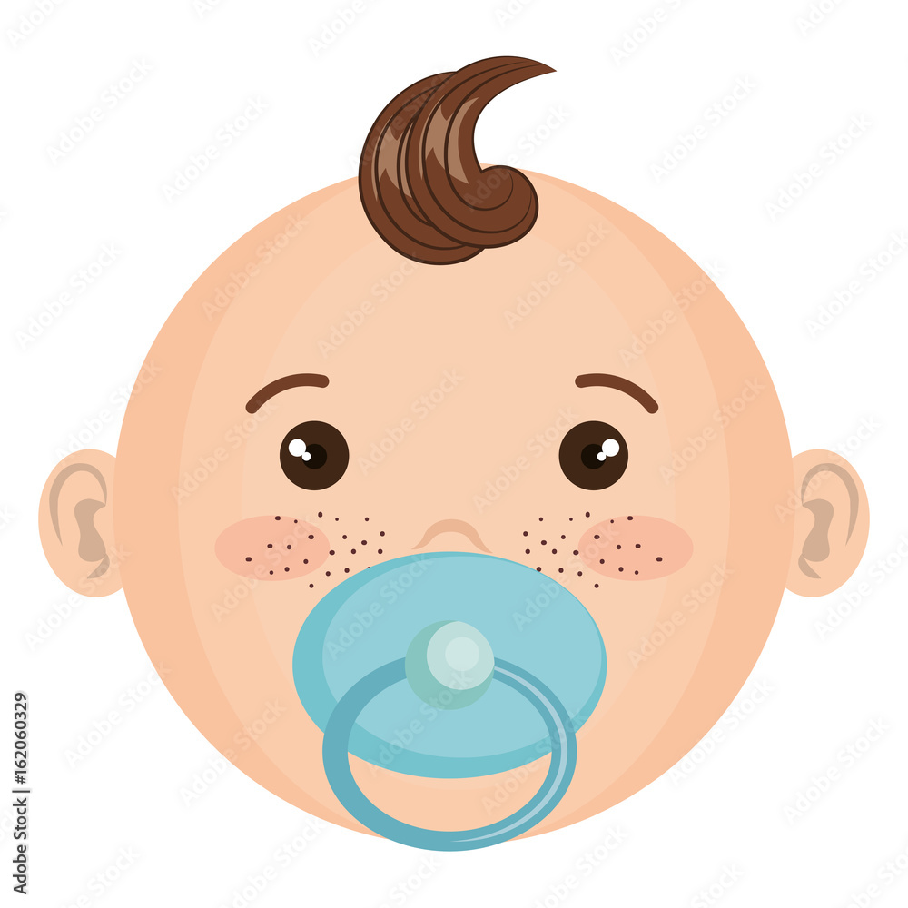 Baby face happy icon vector illustration design graphic Stock Vector | Adobe Stock