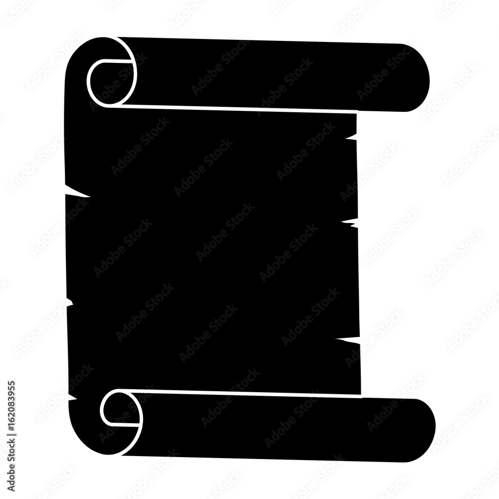 paper scroll silhouette vector symbol icon design. Beautiful ...