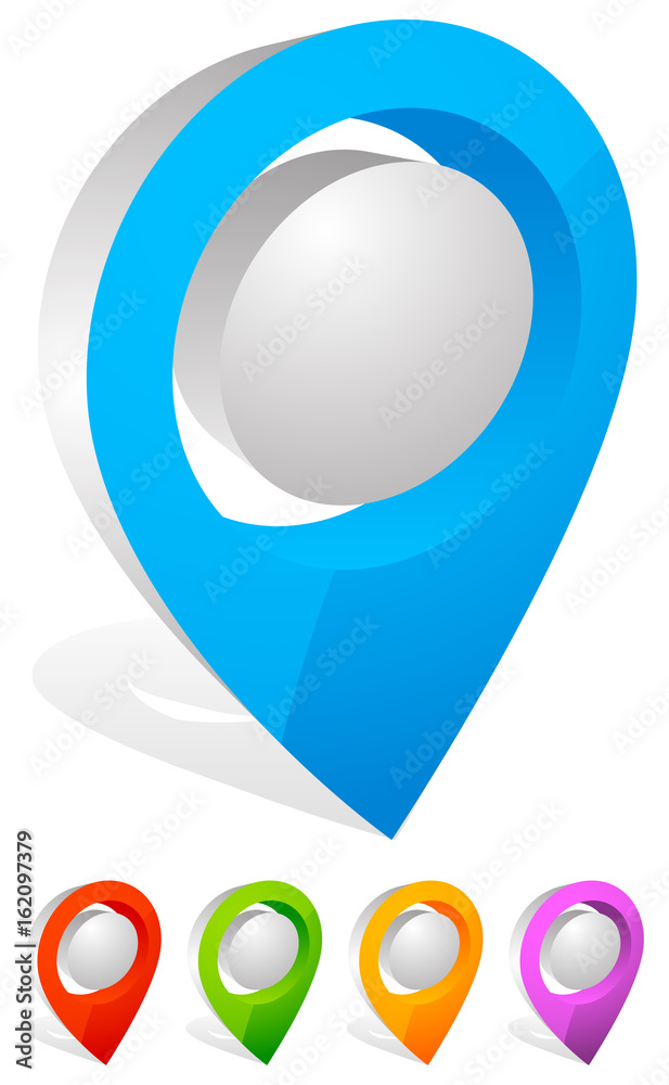 3d map pin, map marker. (Address, location icon) Stock Vector | Adobe Stock