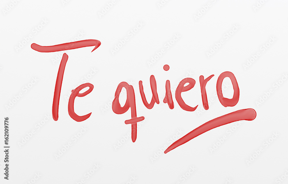 I Love You Message In Spanish Laguage Иллюстрация Stock Adobe Stock