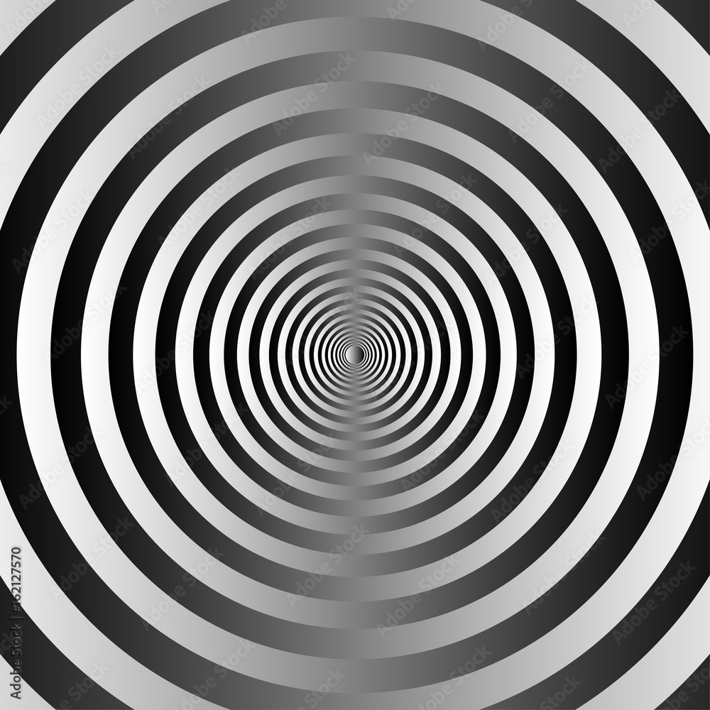 Black and white concentric circles background. vector Stock Vector ...