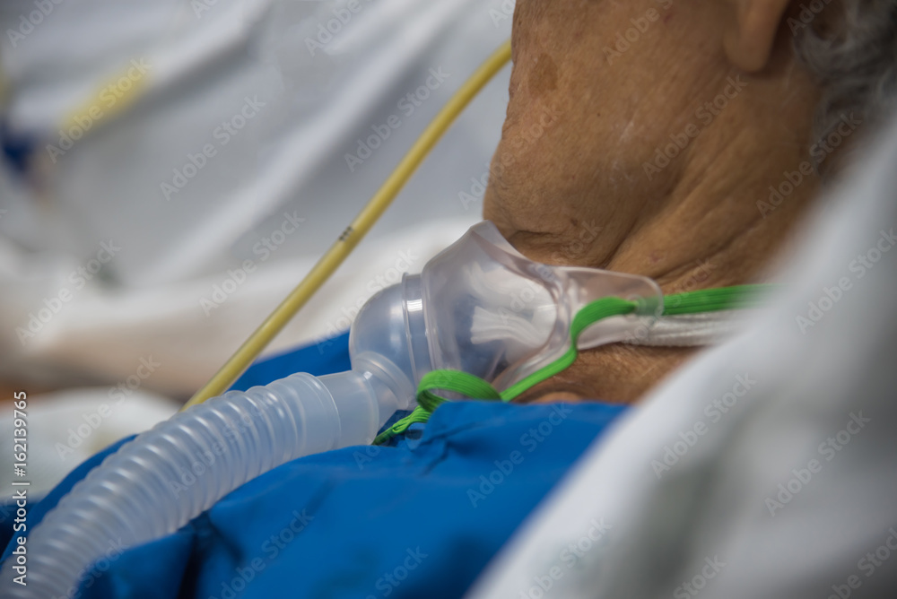 Patient do tracheostomy and ventilator in hospital Stock Photo | Adobe ...