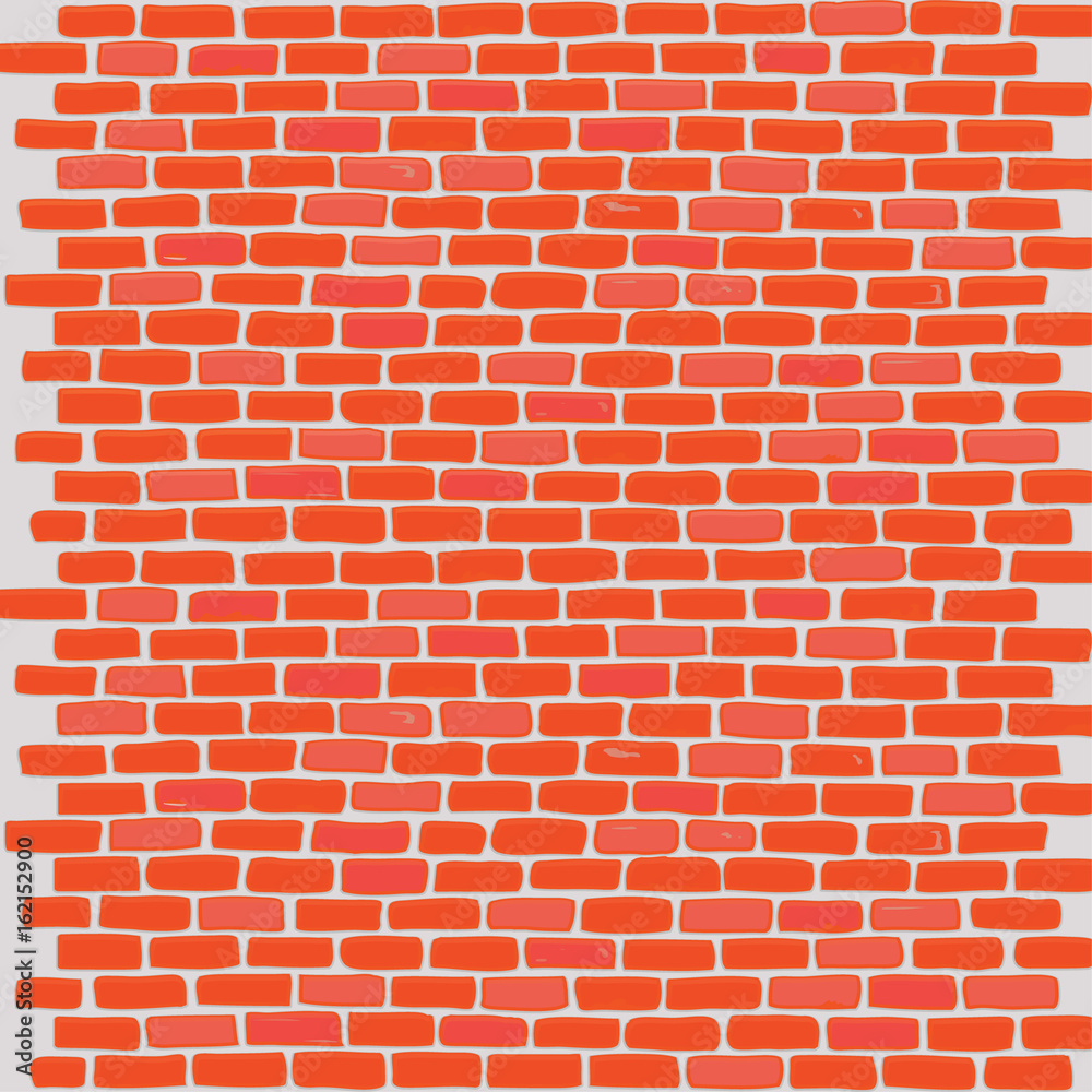 Cartoon brick wall. Vector background. Stock Vector | Adobe Stock