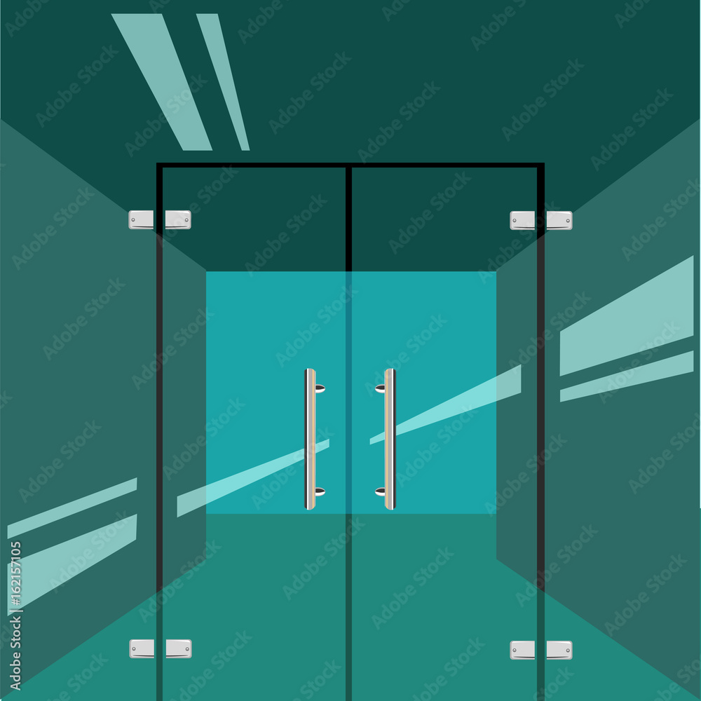 glass doors Stock Vector | Adobe Stock