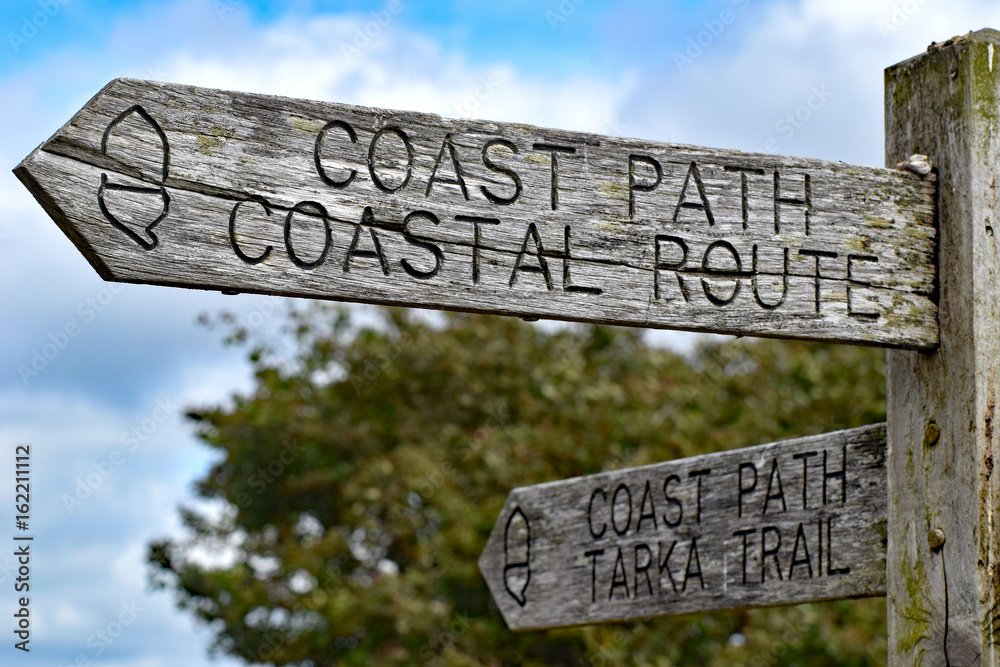Tarka Trail and Coast Path sign 4 Stock Photo | Adobe Stock