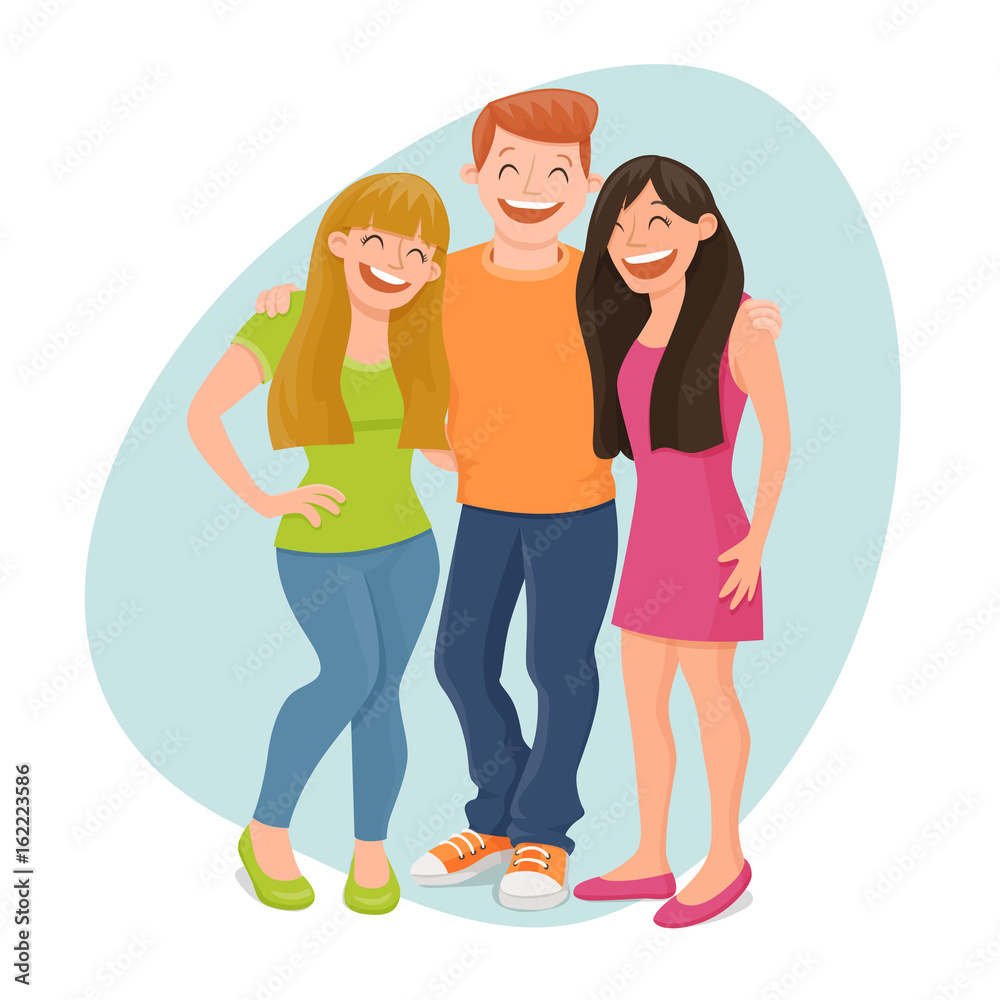 Group Of Friends Laughing Clipart