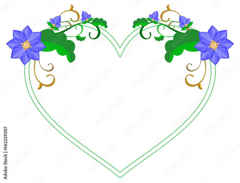 Heart Shaped Flower Vector
