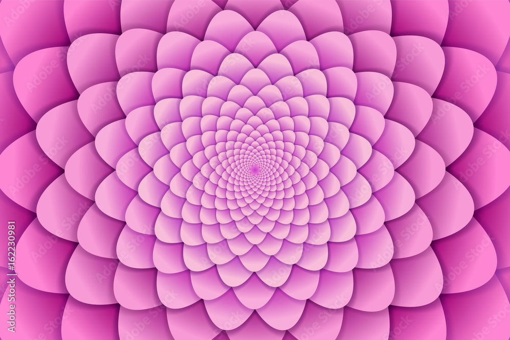 Abstract background. Pink spiral flower pattern. Abstract Lotus Flower ...