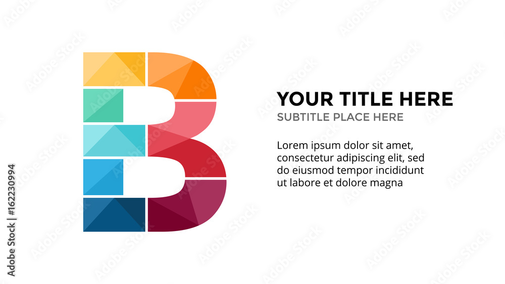 Vector alphabet infographic, presentation slide template. Business ...