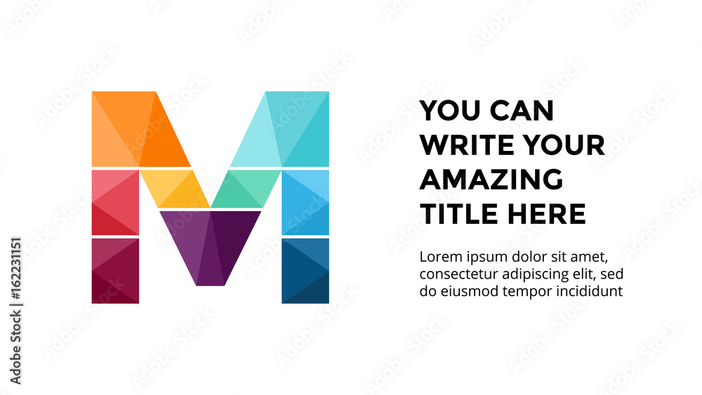 Vector alphabet infographic, presentation slide template. Business ...