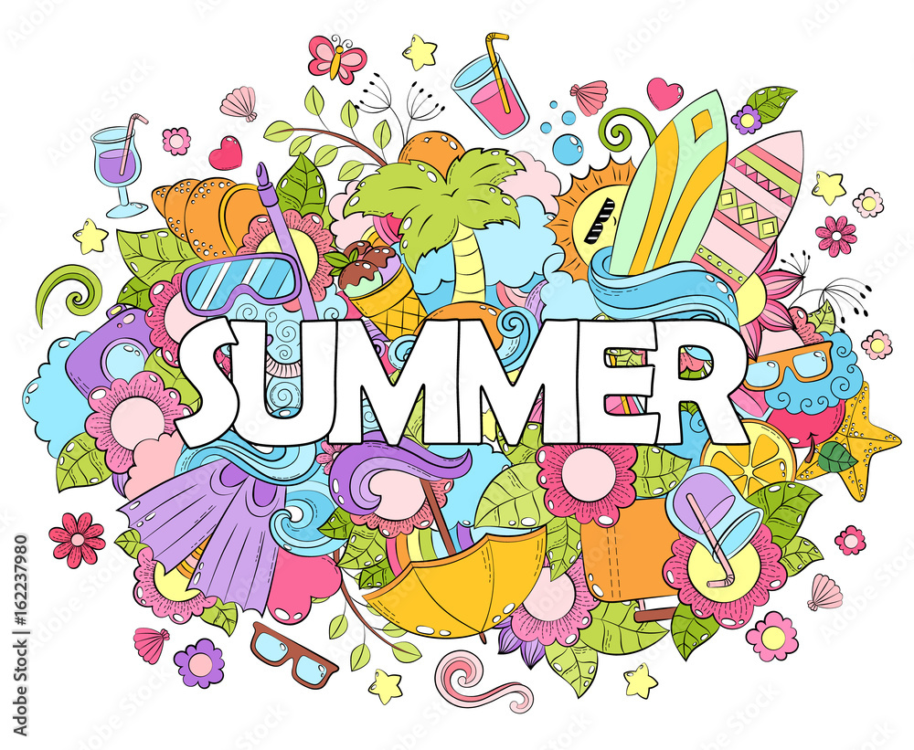 Doodle hand drawn vector illustration, background, texture, pattern ...