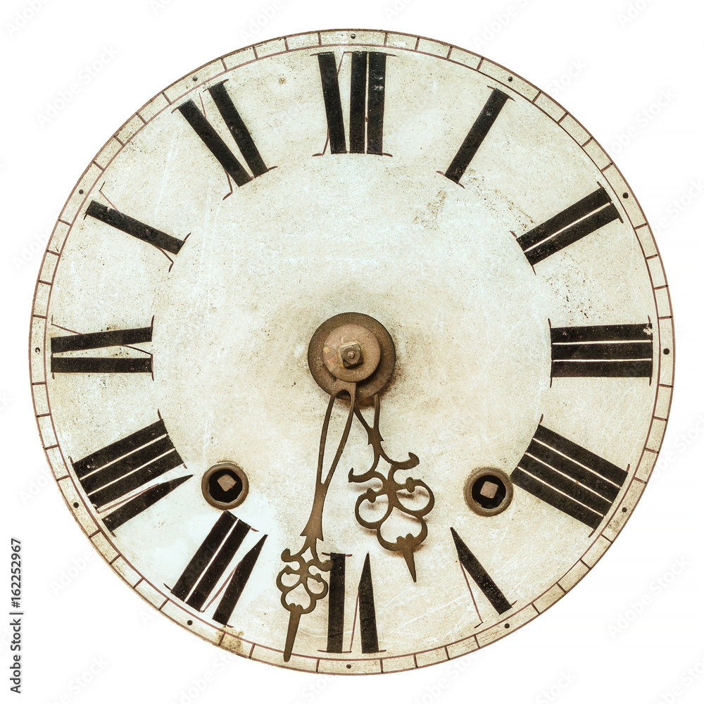 Old clock face with roman numbers Stock Photo | Adobe Stock