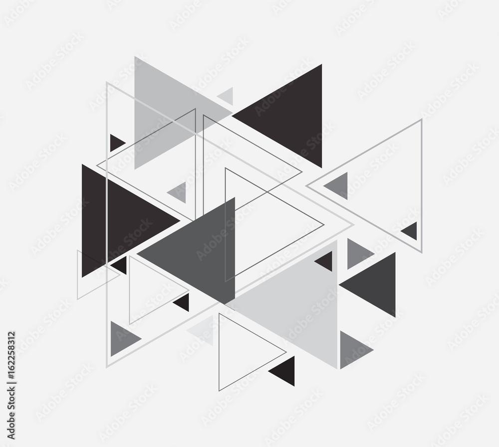 Black and white vector abstract background with triangle Stock Vector ...