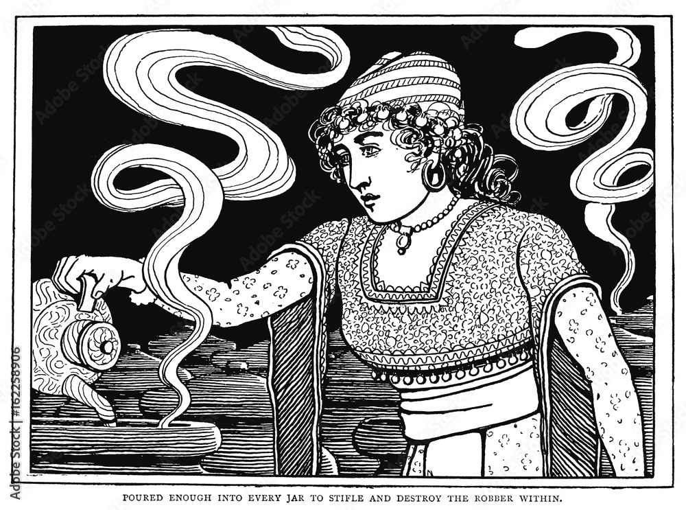 Arabian Nights - Ali Baba. Date: 1899 Stock Photo | Adobe Stock