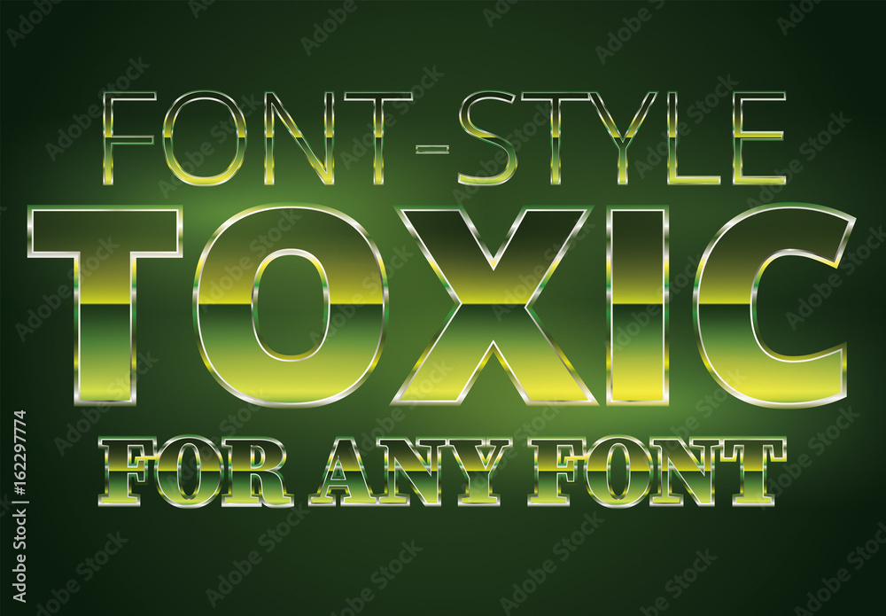 Radioactive Text Style 1 Stock Template | Adobe Stock
