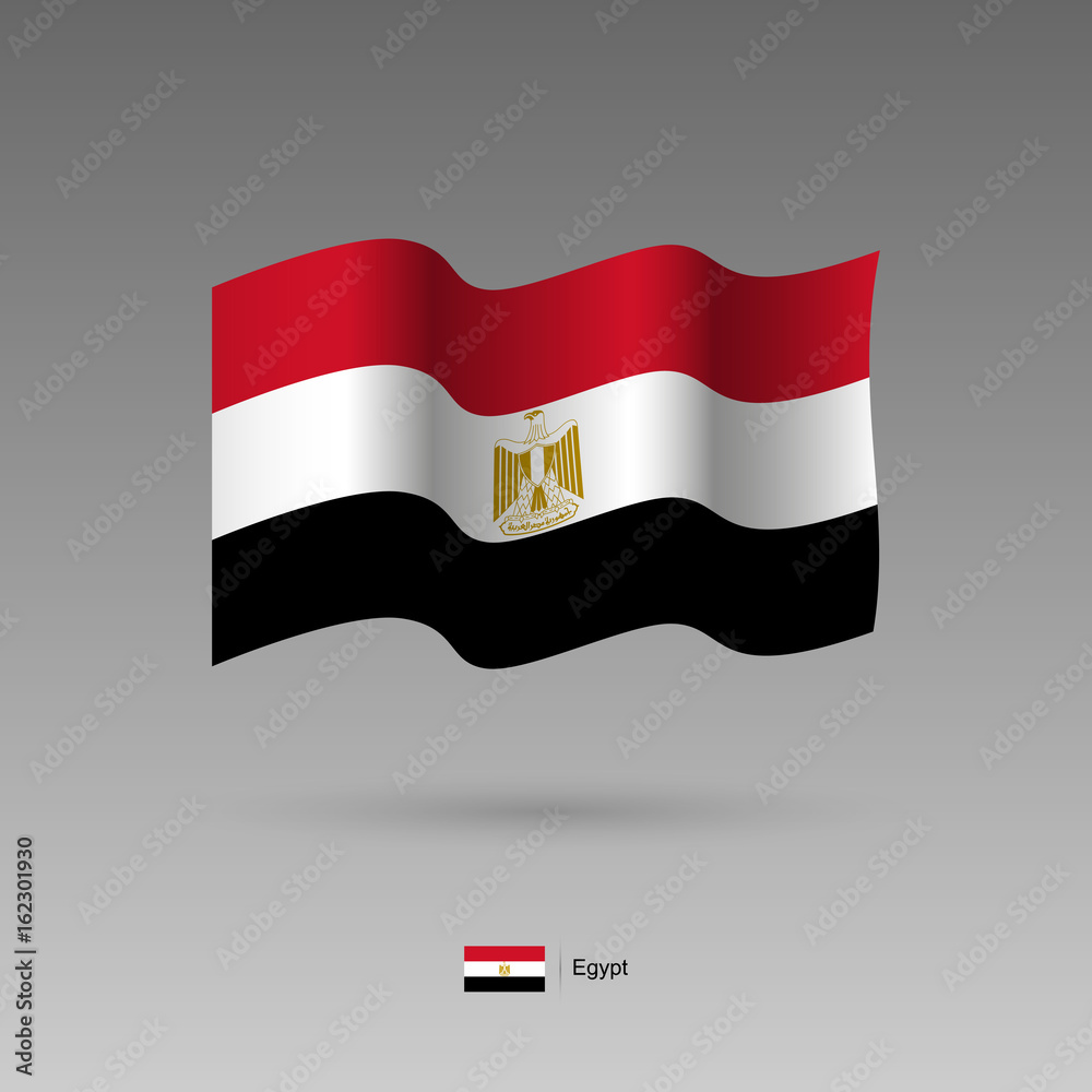 Egypt flag. Official colors and proportion correctly. High detailed ...