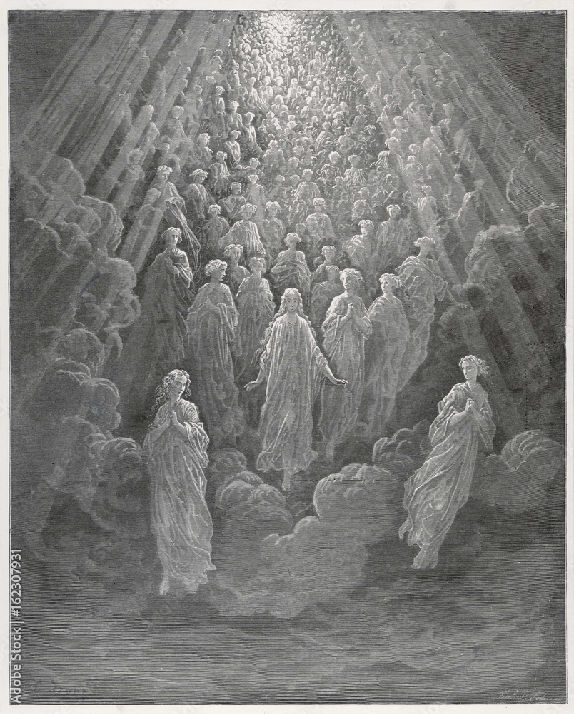 Myth - Mythology - Crowd of Angels Stock Photo | Adobe Stock