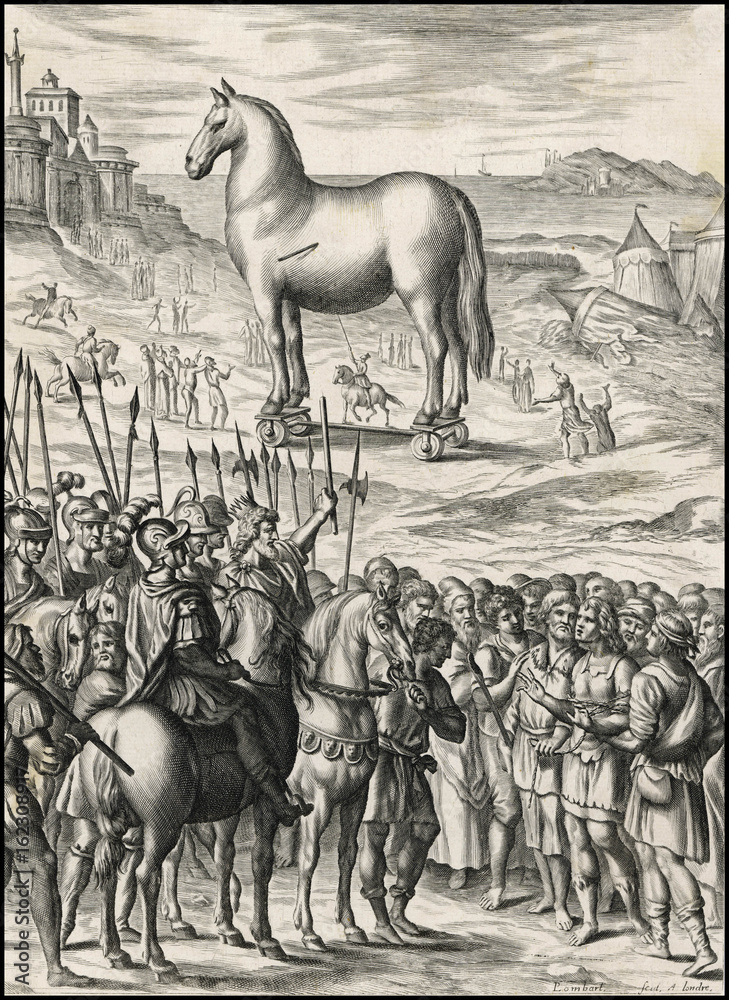 Classical Myth - The Iliad by Homer - The Trojan Horse Stock Photo ...