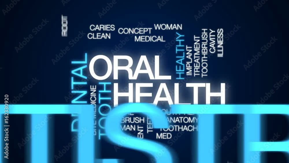 Oral health animated word cloud, text design animation. Stock Video ...