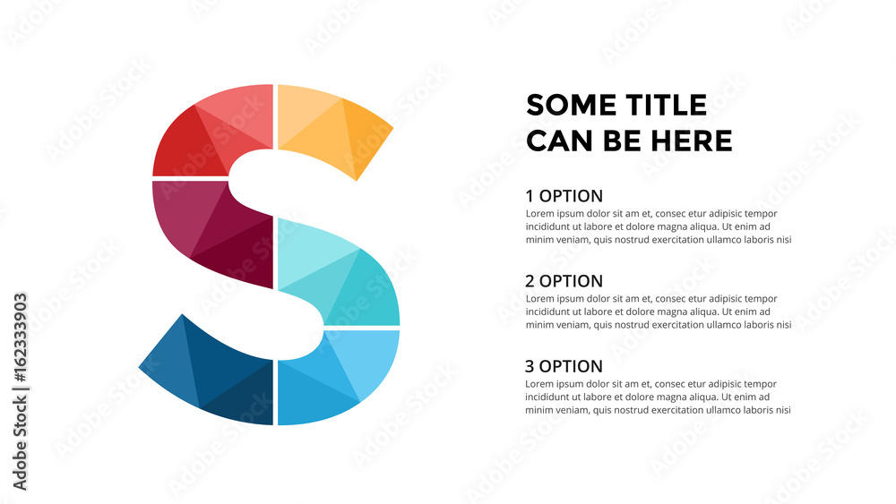 Vector alphabet infographic, presentation slide template. Business ...