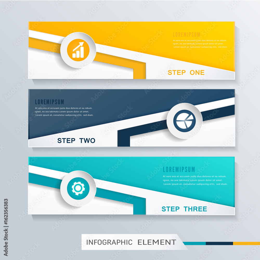 Modern design number 4 step template can used for banner,infographic ...