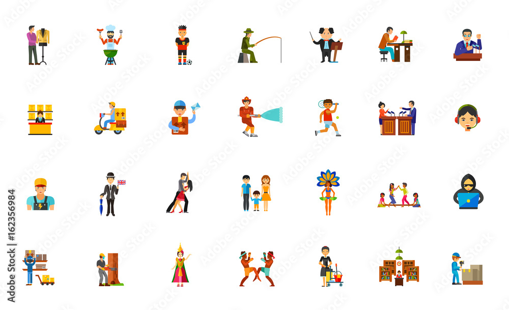 People icon set Stock Vector | Adobe Stock