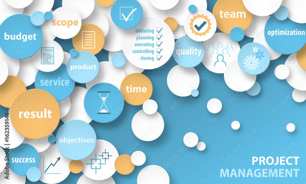 PROJECT MANAGEMENT Vector Concept Banner Stock Vector | Adobe Stock