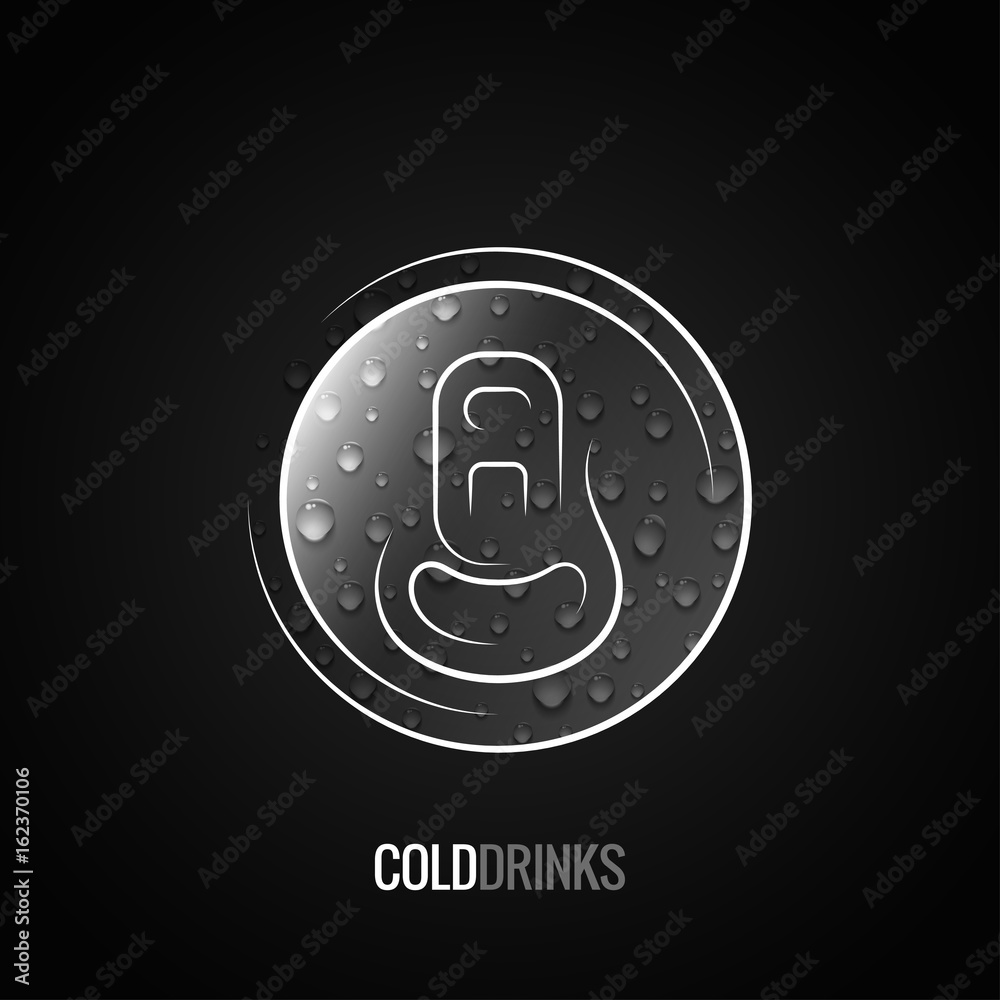 Aluminum can drink logo background Stock Vector | Adobe Stock