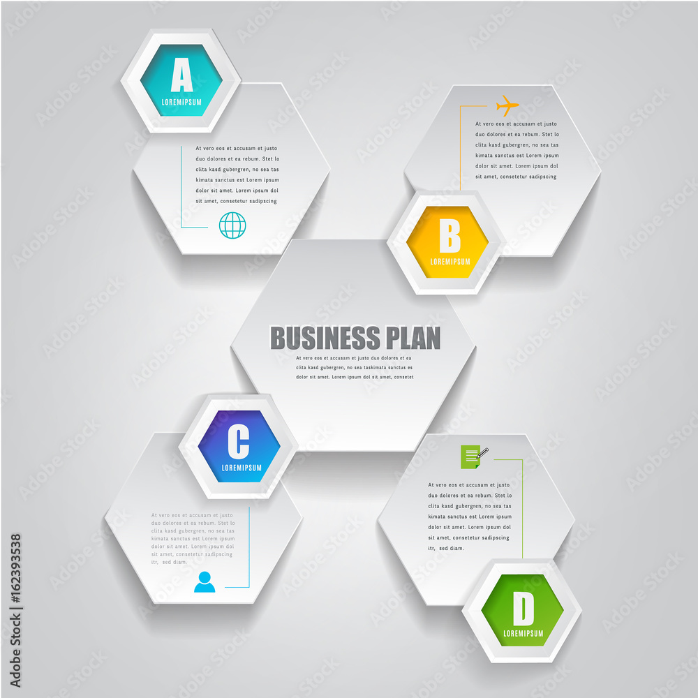 Modern design number 4 step template can used for banner,infographic ...