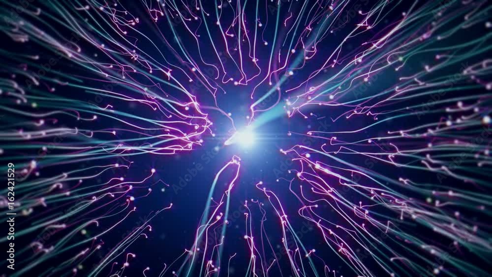 Electric neurons.Abstract background of electric impulse and neurons ...