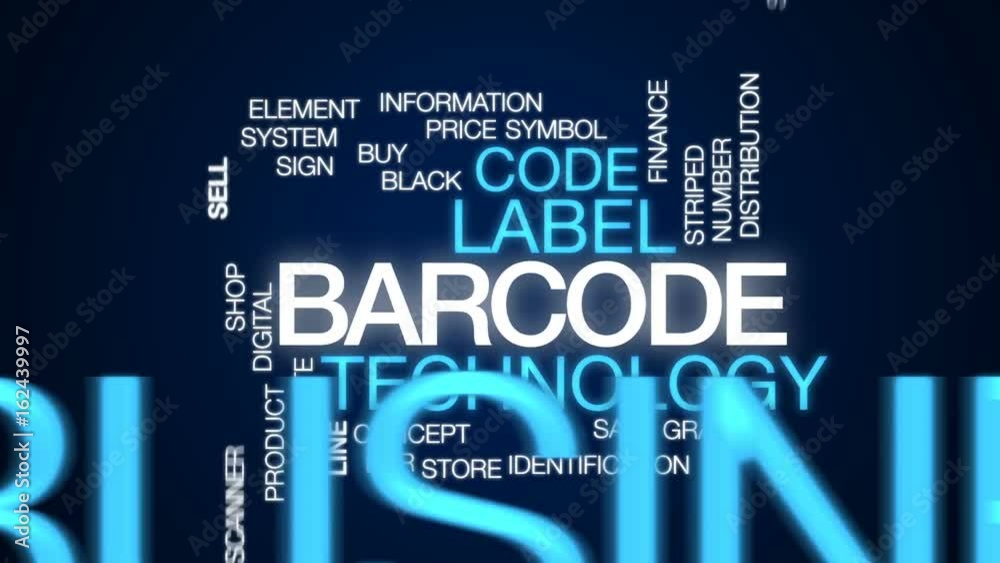 Barcode animated word cloud, text design animation. Stock-Video | Adobe ...