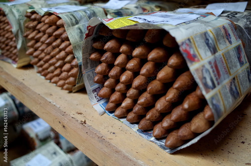 Prepared cigars Inside a cigar factory in Esteli in the northern ...